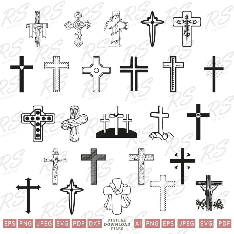 Cross Svg Bundle, Jesus Cross Svg File, Cross Svg Cut File, Cross ...
