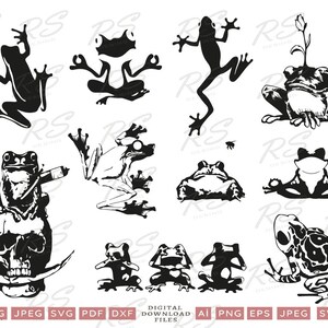 Frog Svg Bundle, Frog Cut File, Frog Clipart, Frog Cut Files, Frog ...
