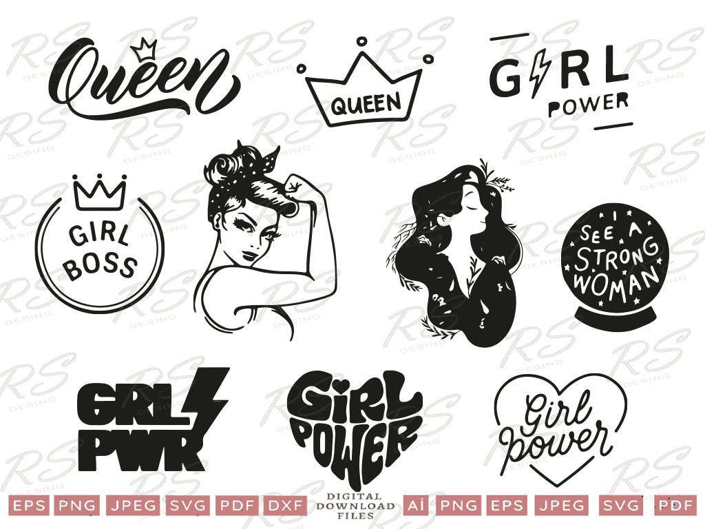 Girl Power Svg, Girl Boos Svg, Women Strong Svg for Cricut, Beaitiful ...