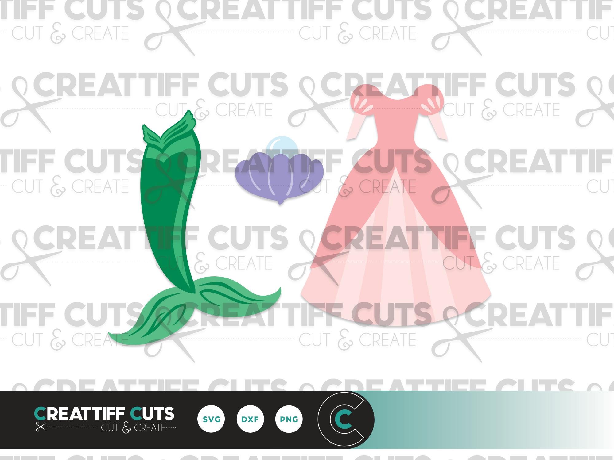 Under the Sea Princess Cut File-svg,dxf,png - Etsy