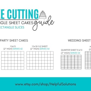 Printable Cake Cutting Guide, Round & Square Cake Serving Instructions ...