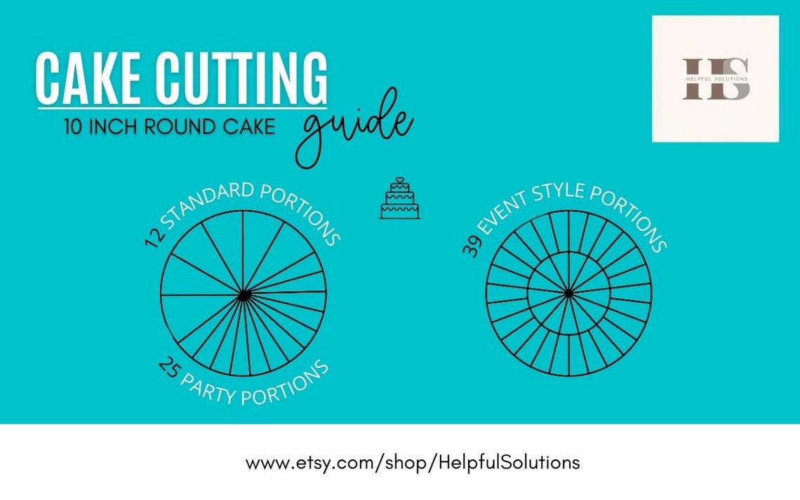 Printable Cake Cutting Guide, Round & Square Cake Serving Instructions ...