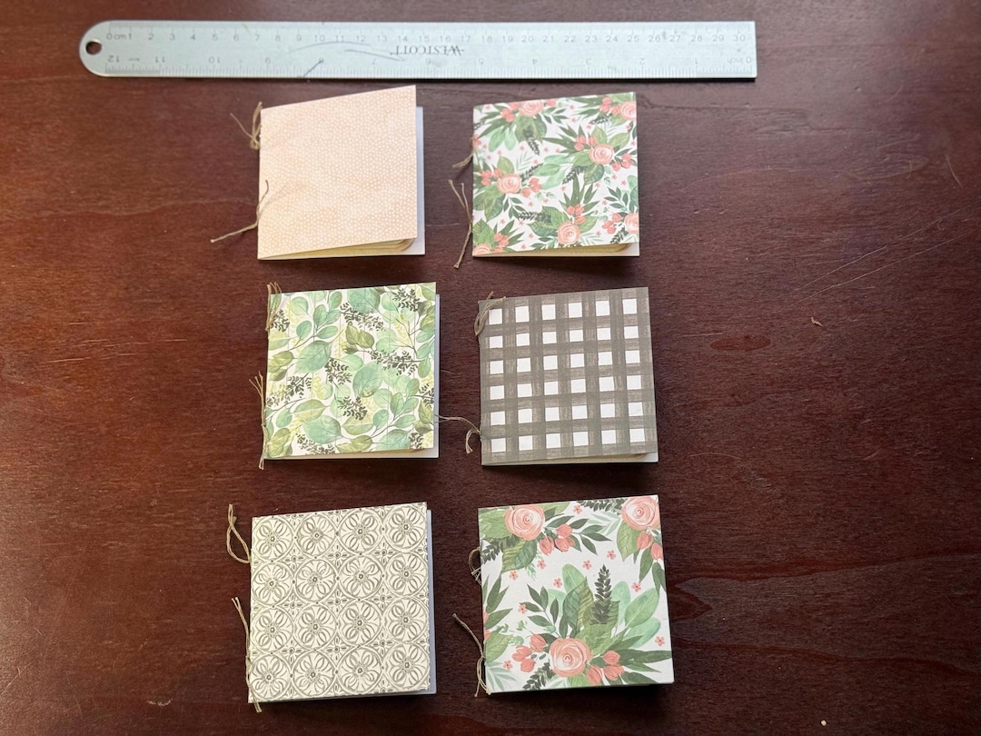 Handmade Mini Journals - 3x3 Pocket Size, Set of 2 or 3 - Etsy