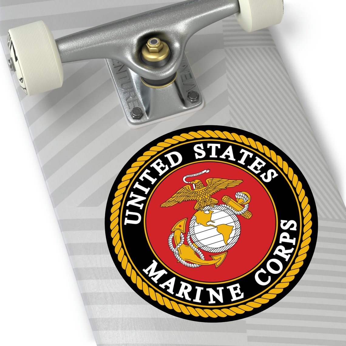 USMC Eagle Globe & Anchor Flag Round Vinyl Waterproof Stickers - Etsy