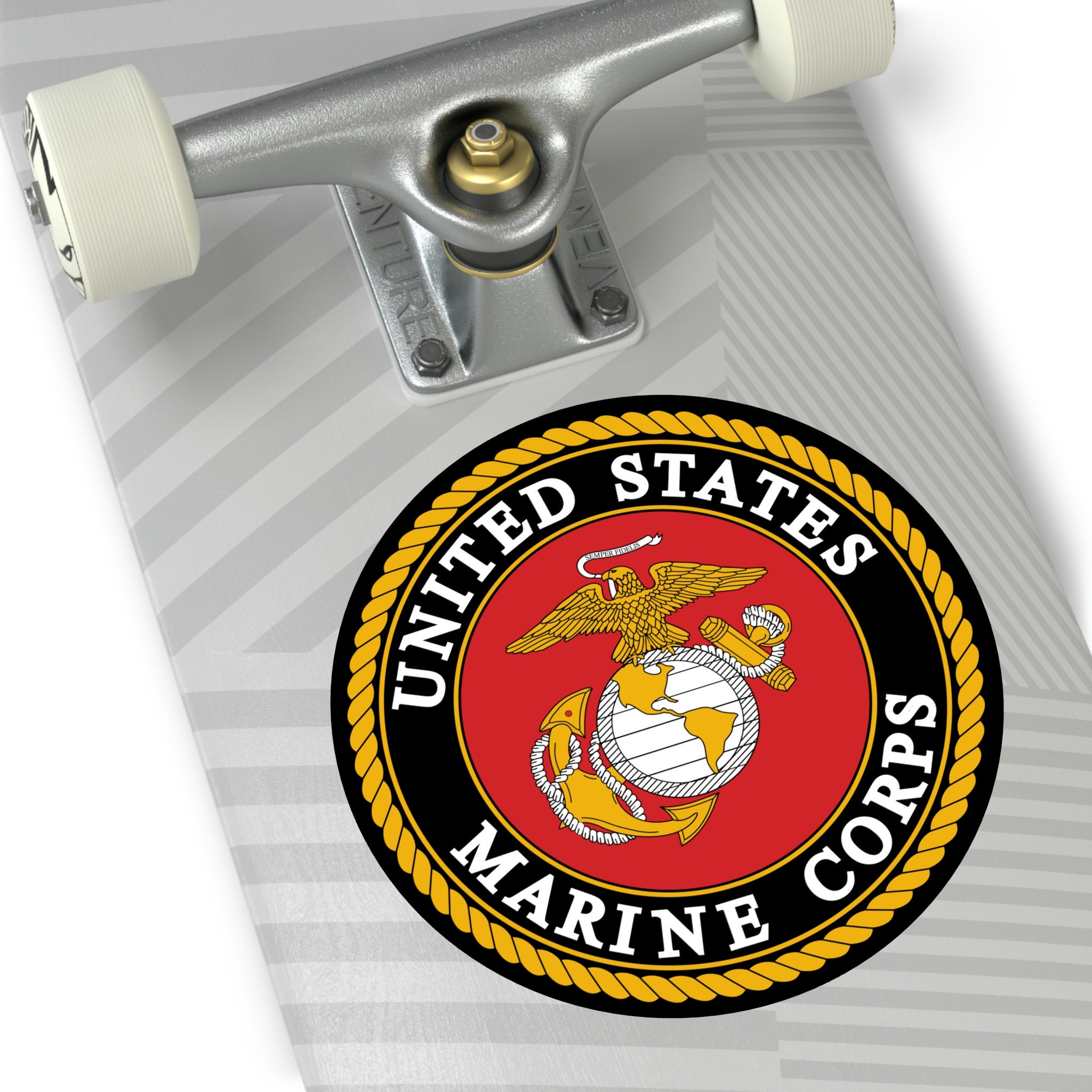 USMC Eagle Globe & Anchor Flag Round Vinyl Waterproof Stickers - Etsy