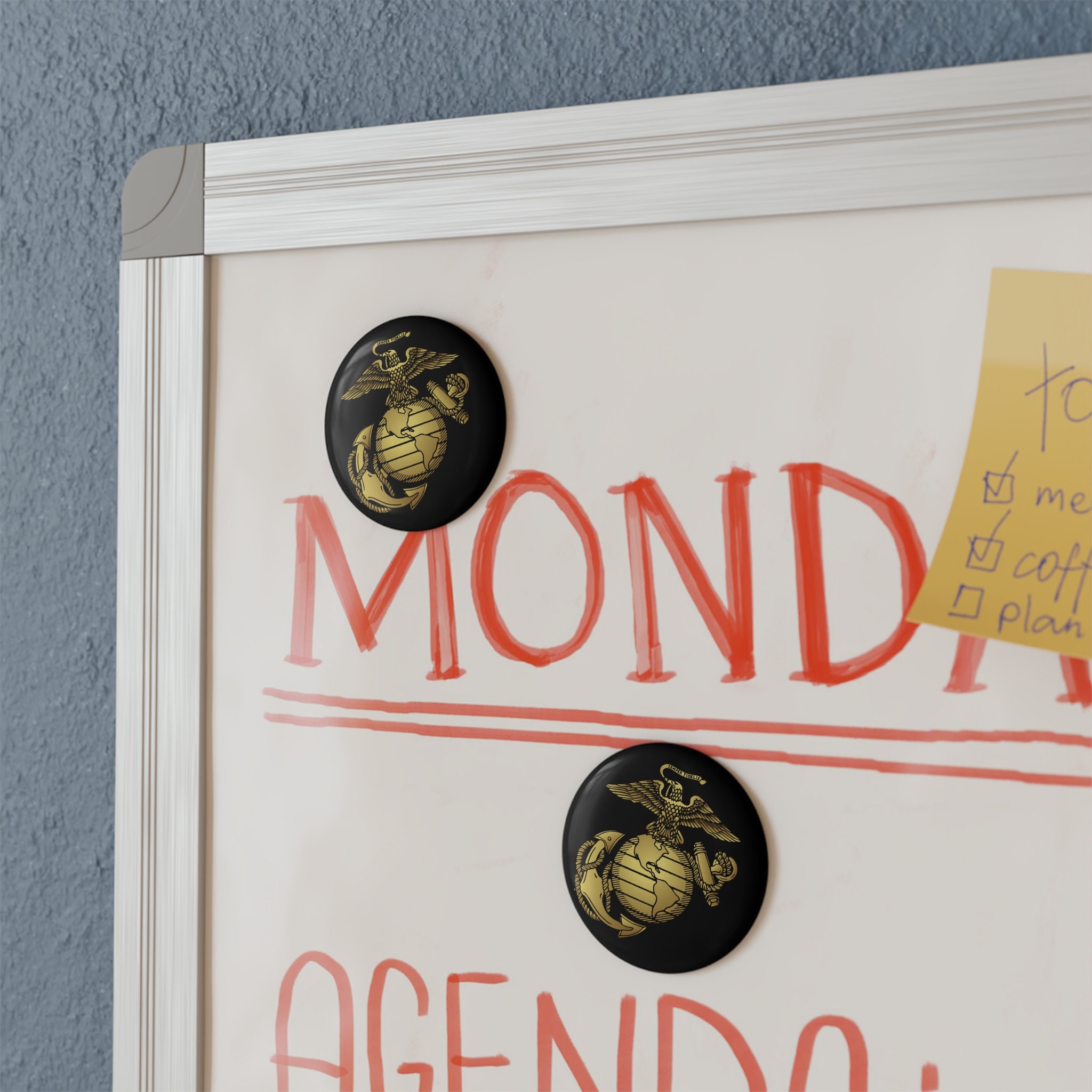 USMC Eagle Globe & Anchor Flag Round MAGNET - Etsy