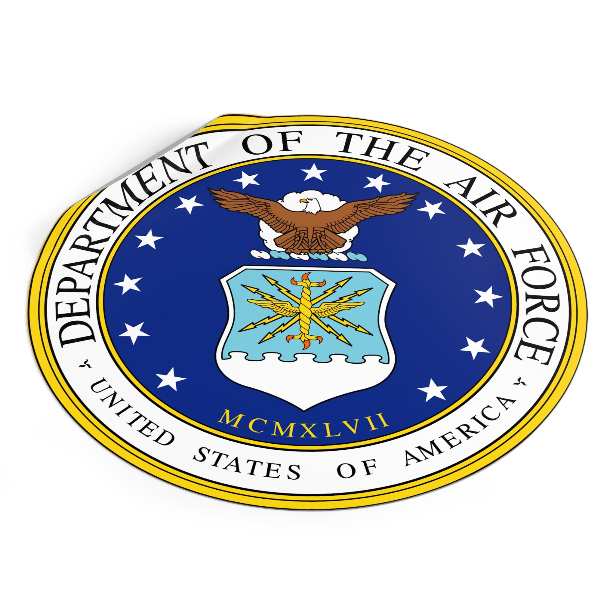 US Air Force Round Vinyl Waterproof Stickers - Etsy