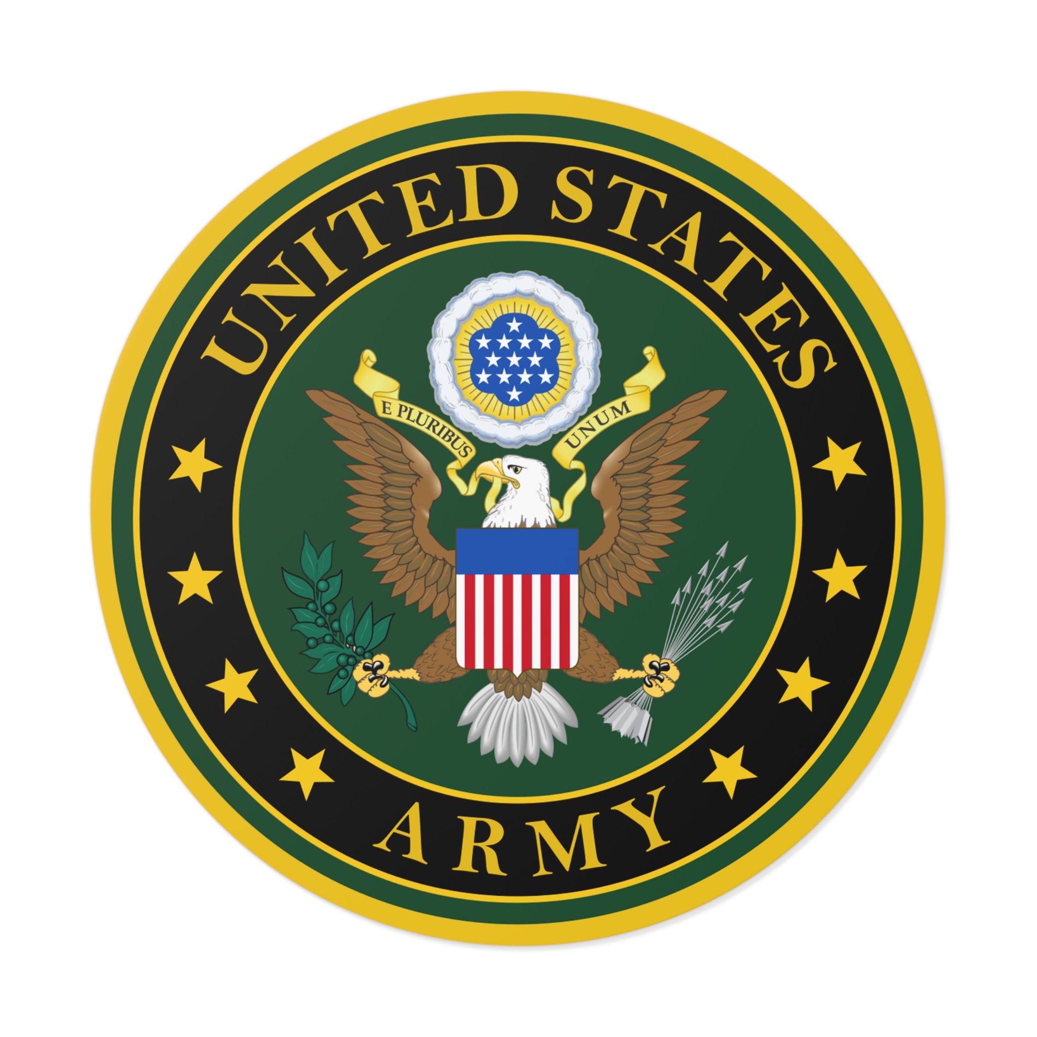 US Army Round Vinyl Stickers, Car Stickers, Waterproof Vinyl Stickers ...