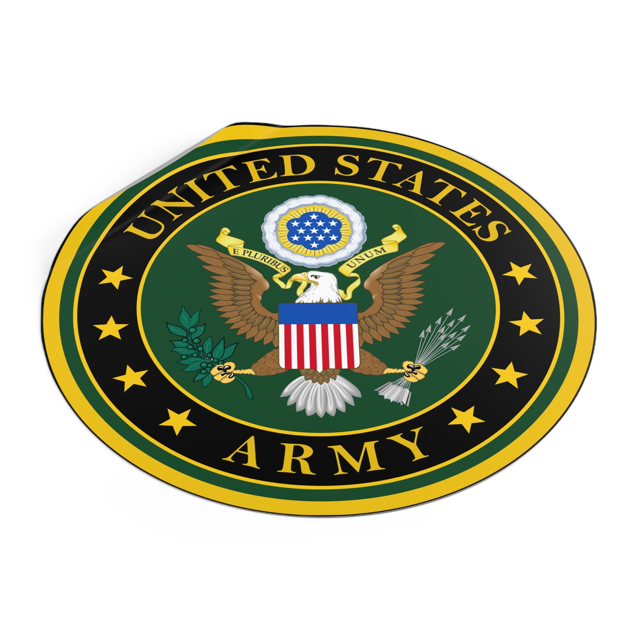 US Army Round Vinyl Stickers, Car Stickers, Waterproof Vinyl Stickers ...