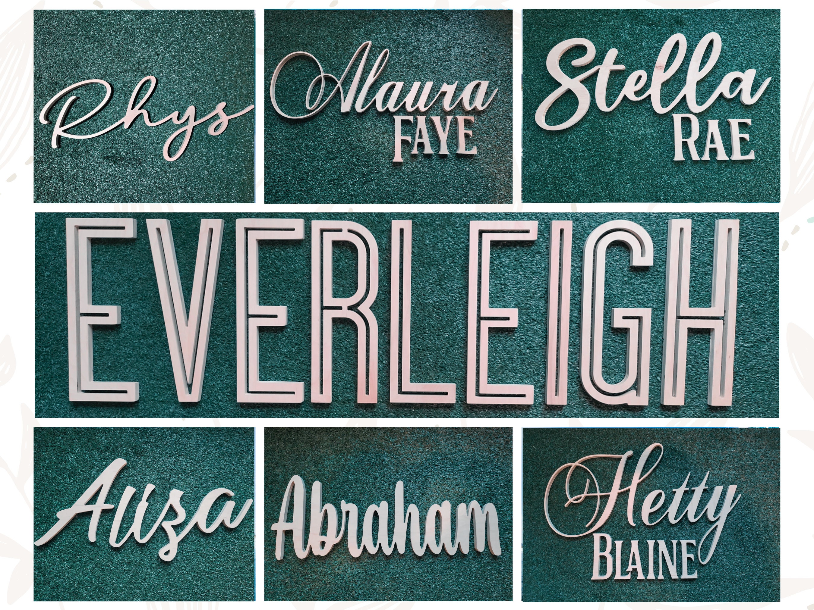 Large Name Sign for Wall Baby Name Cutout for Nursery Big Name - Etsy