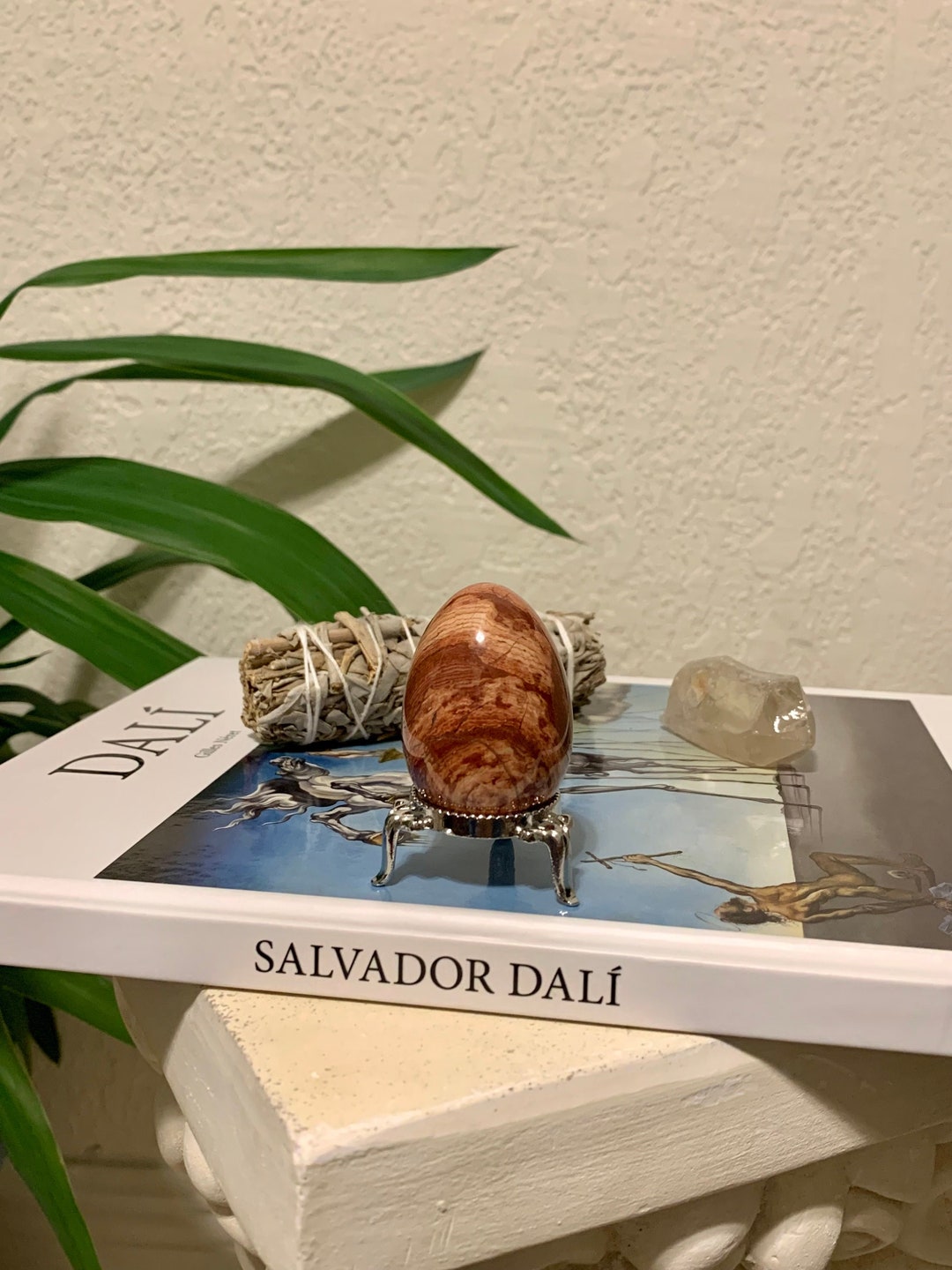 Crystal Egg//red Jasper//stand Included - Etsy