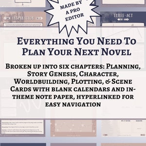 Novel Planning Workbook | for All Authors | Story Worksheets | Writing ...