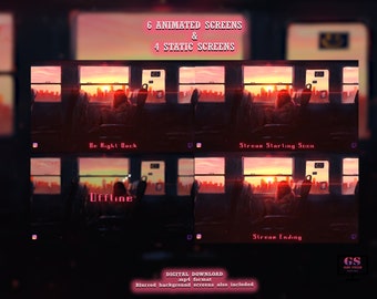 Animated Twitch Screen. Starting Soon Be Right Back Stream - Etsy