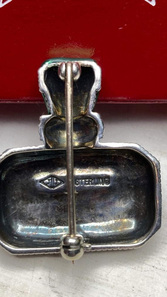 JUDITH JACK Sterling Silver 925 Green Enamel Marcasit… - Gem