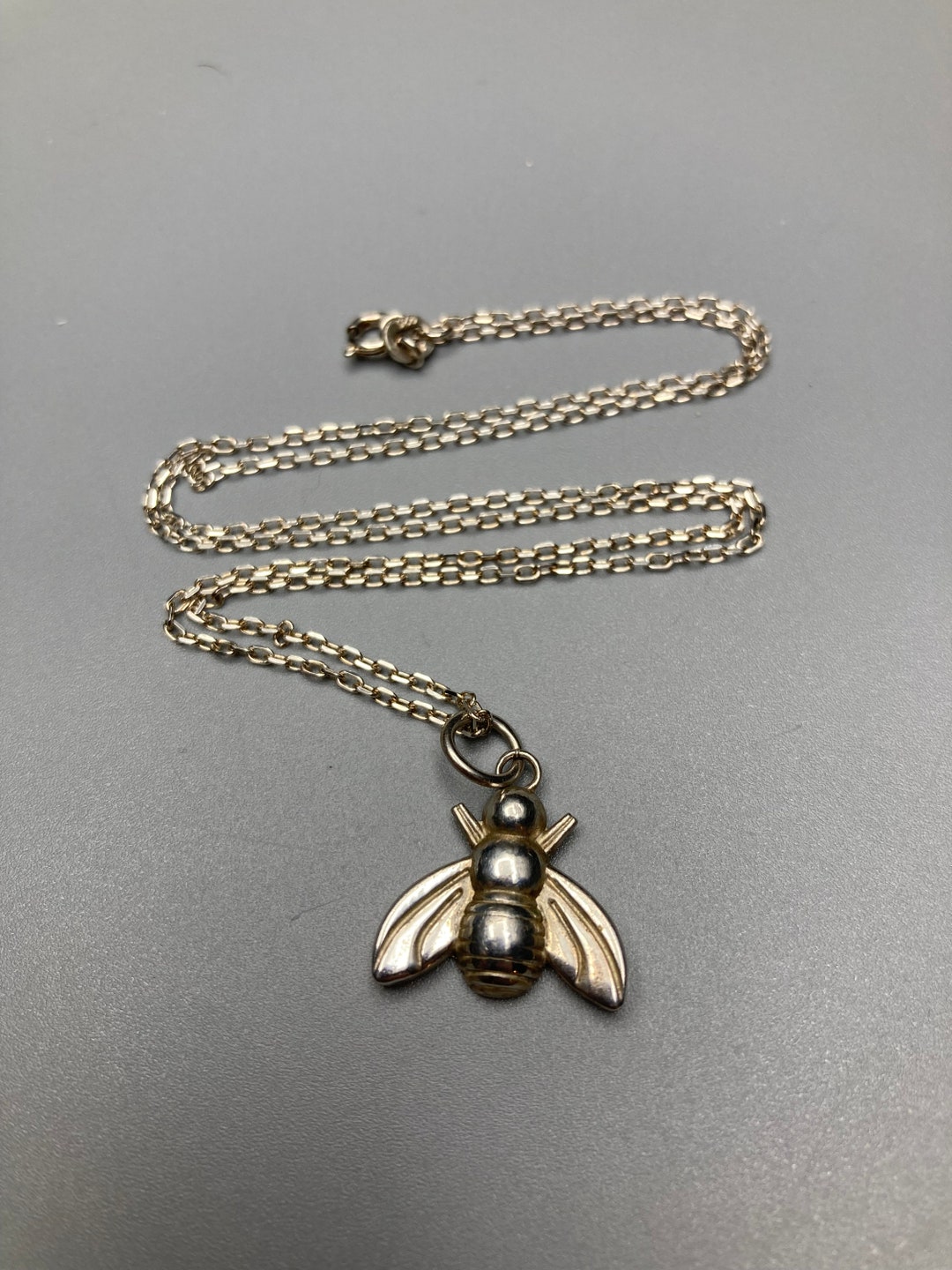 Juju Bee Sterling Silver 925 Bumble Bee Insect Pendant Necklace 18 in 4 ...