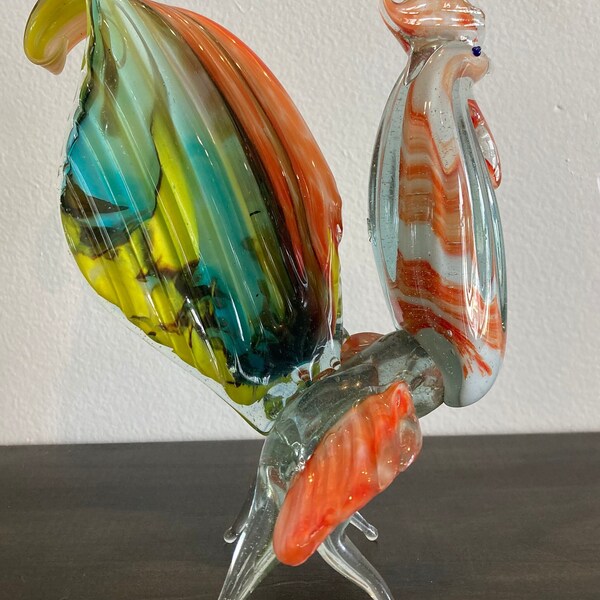 Glass Rooster - Etsy