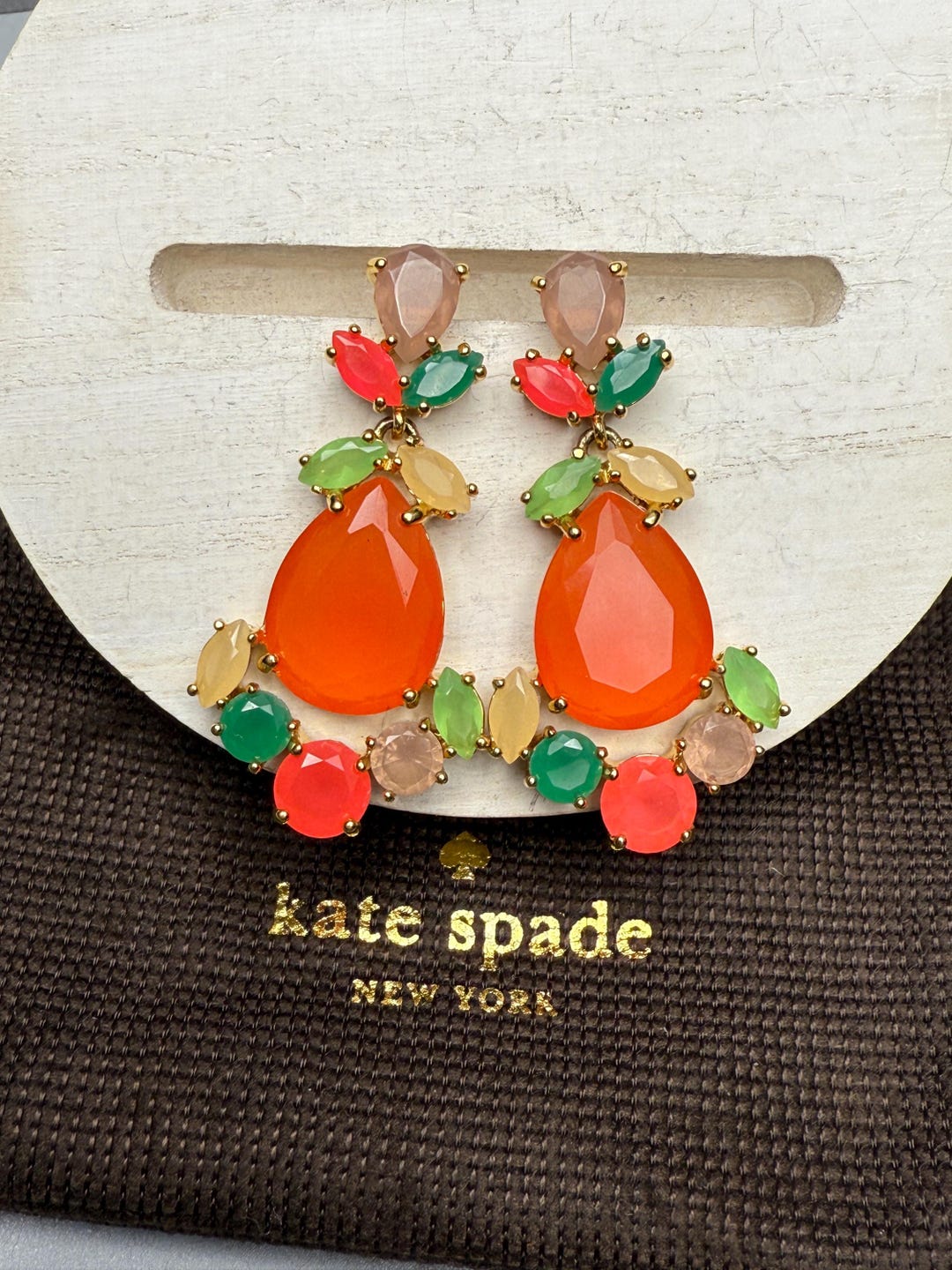 KATE SPADE NY Princess Palace Gems Dangle Drop Earrings 2” Vibrant - Etsy