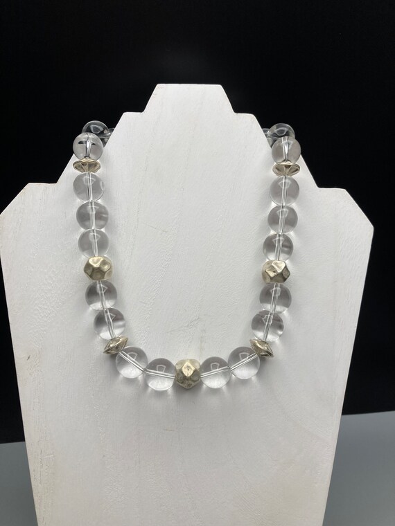 Necklace Unique Artist Made Clear Crystal Sterling Si… - Gem