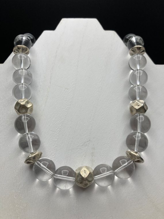 Necklace Unique Artist Made Clear Crystal Sterling Si… - Gem