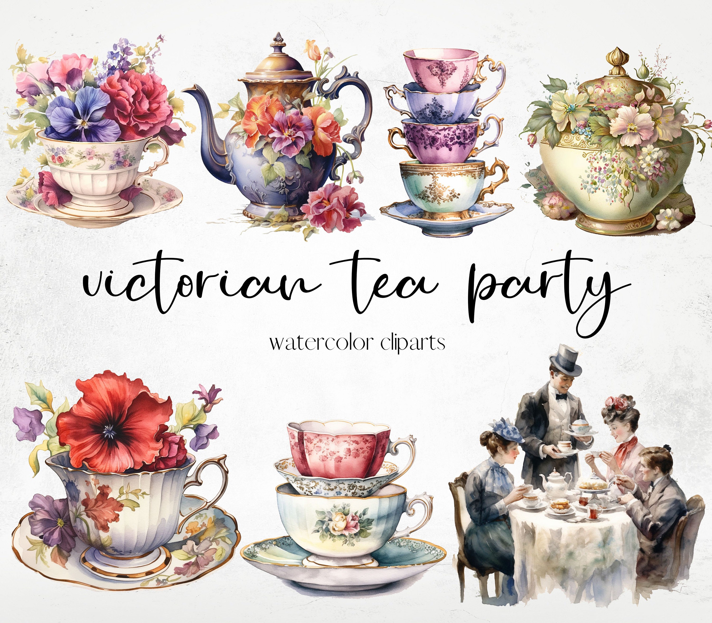 Victorian Tea Party Clip Art