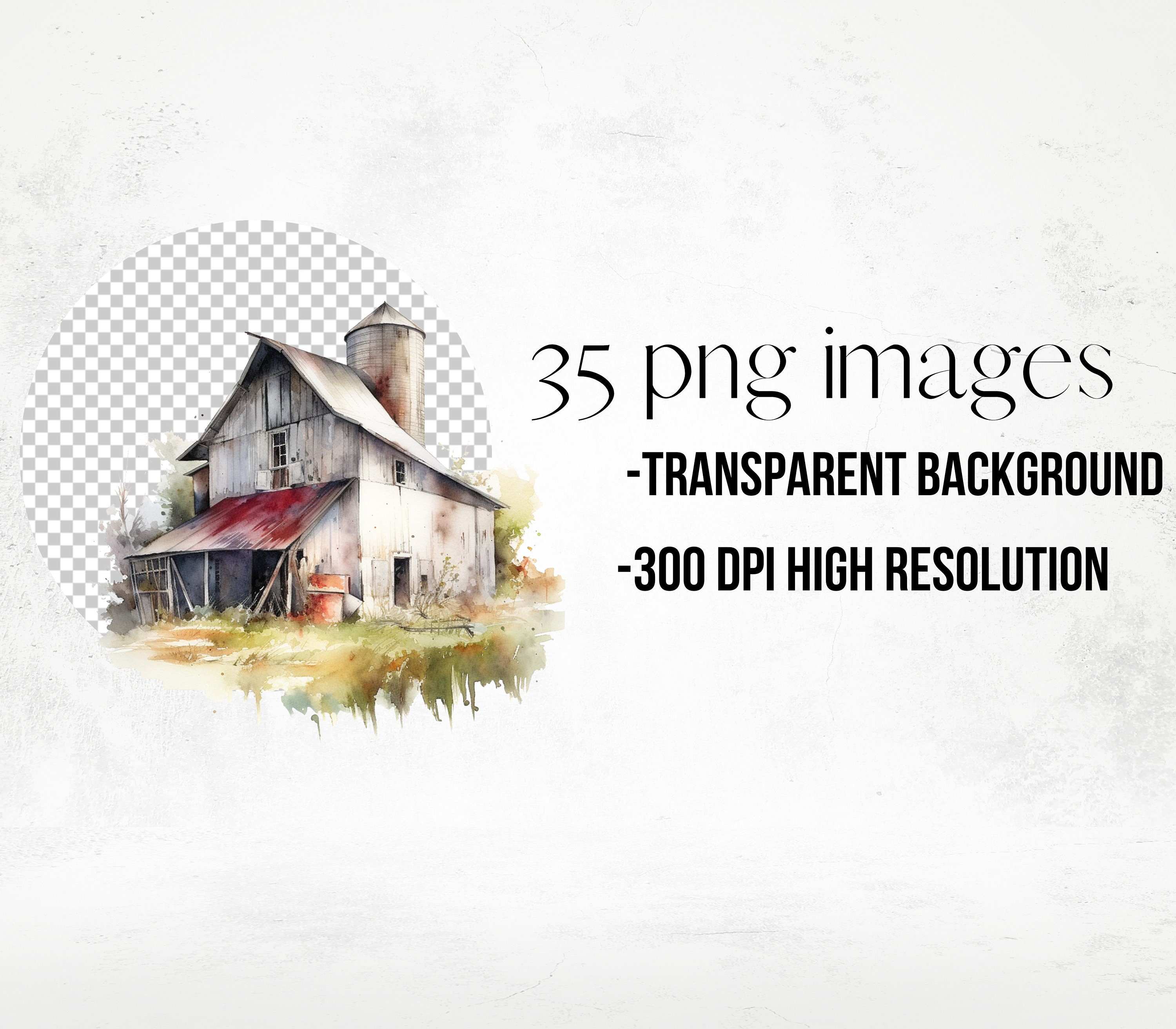 Watercolor Farm Life Clipart Farm Barn Animals PNG Bundle - Etsy