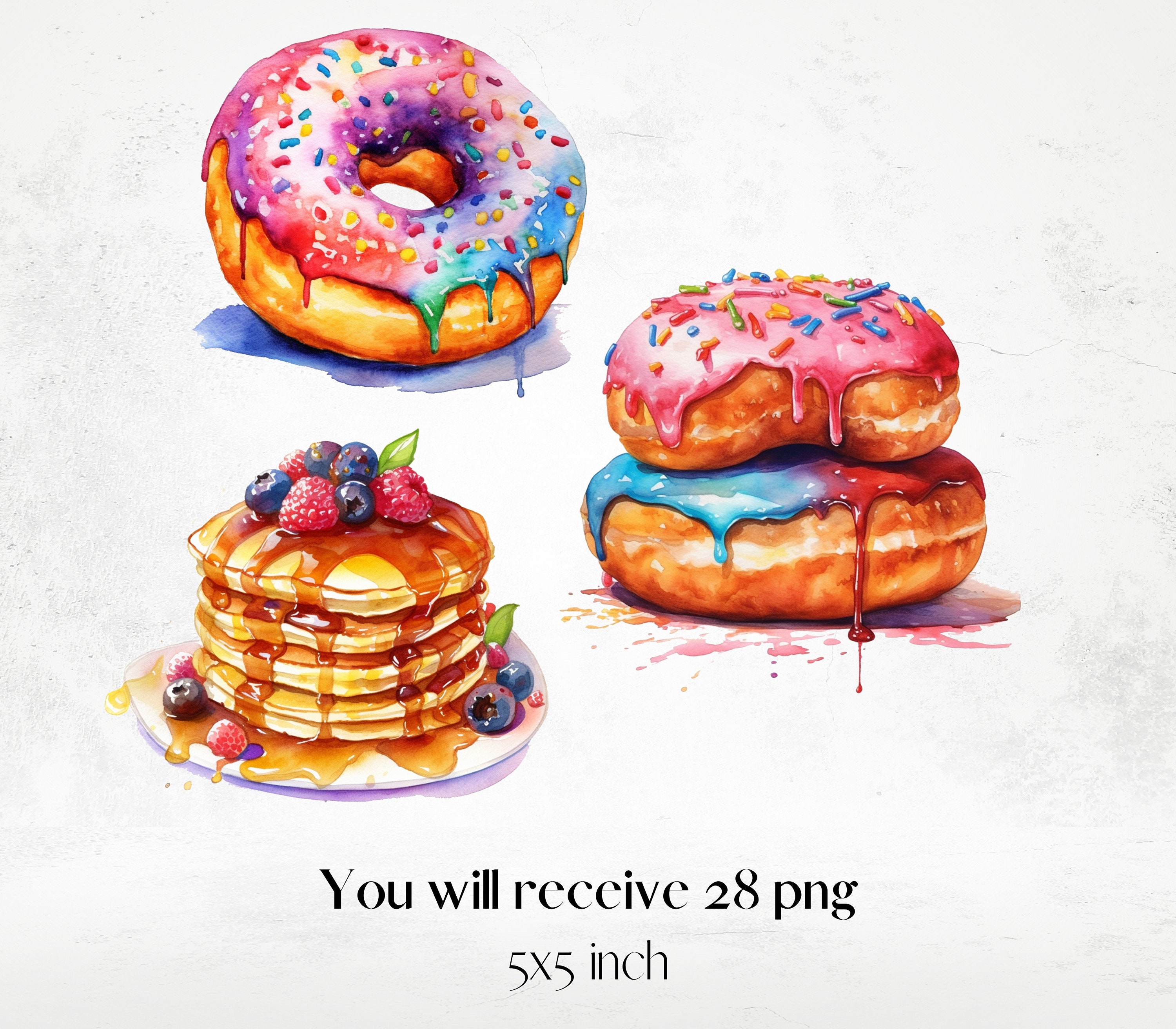 Watercolor Fast Food Clipart Junk Food Clipart Pizza Png - Etsy Australia