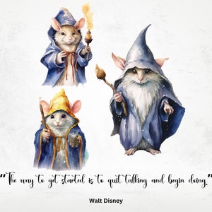 Watercolour Fairytale Mice Clipart Bundle, Fairy Tale Animals Clip Art ...