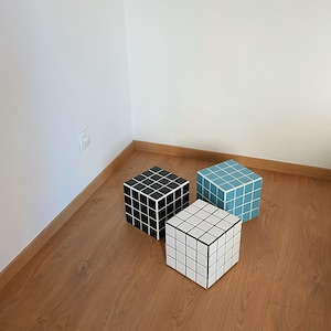 Tile Cube Mini 4x4 - Mini Tiled Side Table – Tile Bookend Cube - Etsy