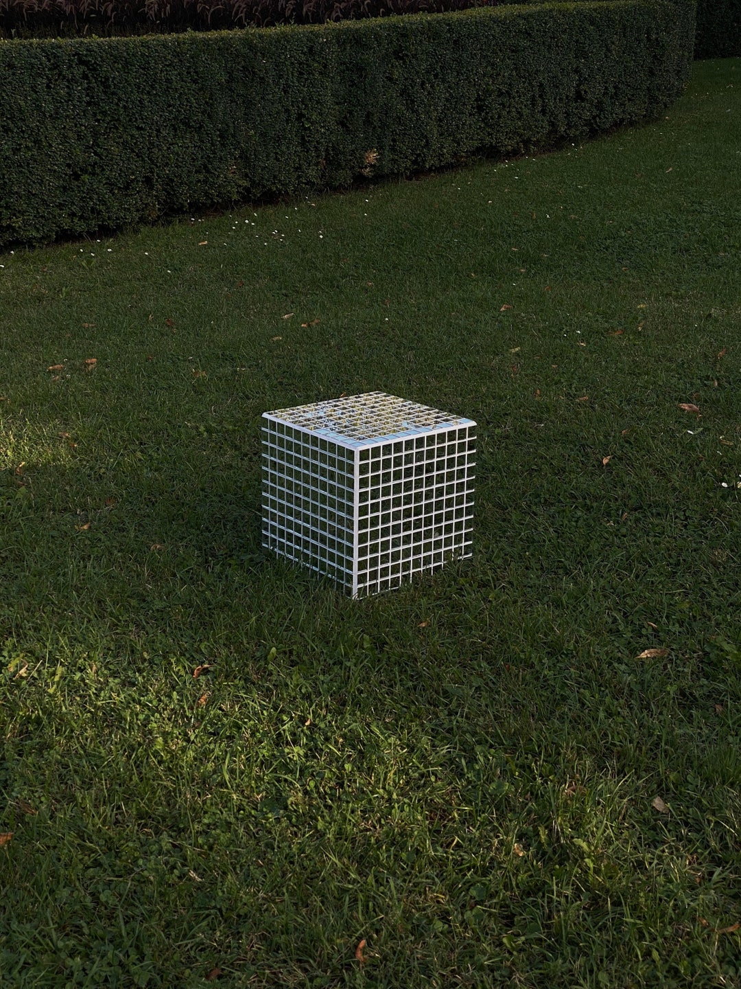 Glass Disco Tile Cube – Mirror Mosaic Cube – Disco Tile Night Stand ...