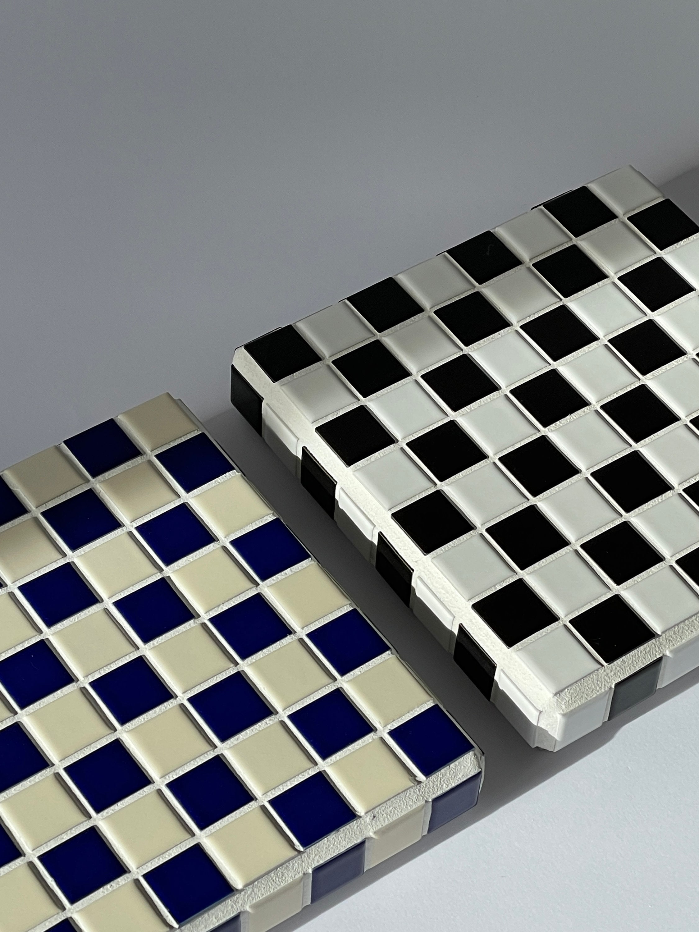 Cosmo Chessboard Mini 25 Tile Chessboard Personalized Tiled Chess Set ...