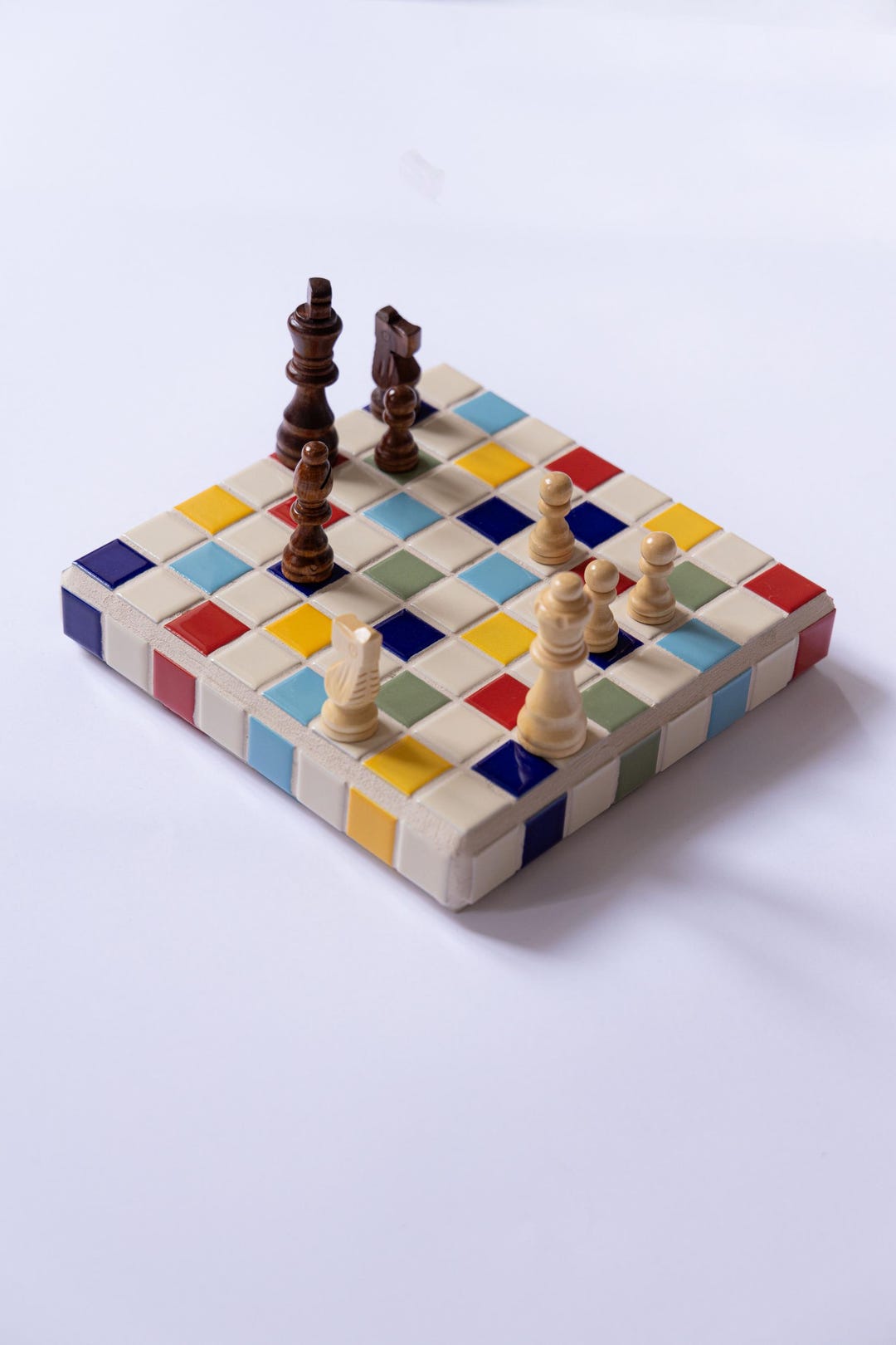 Handmade Ceramic Tile Chess Board – Personalized Chess Board – Chess ...
