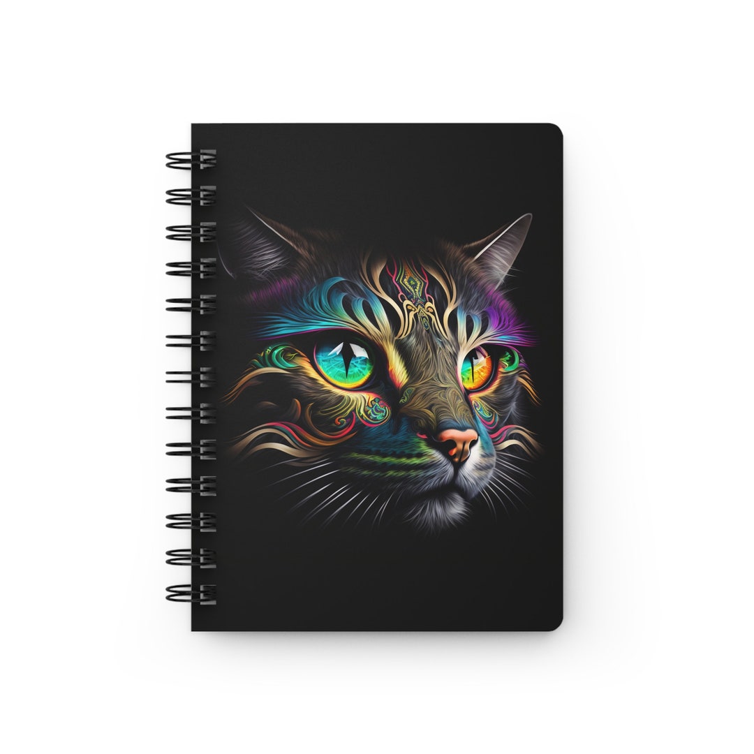Cat Face Design Spiral Bound Journal - Etsy