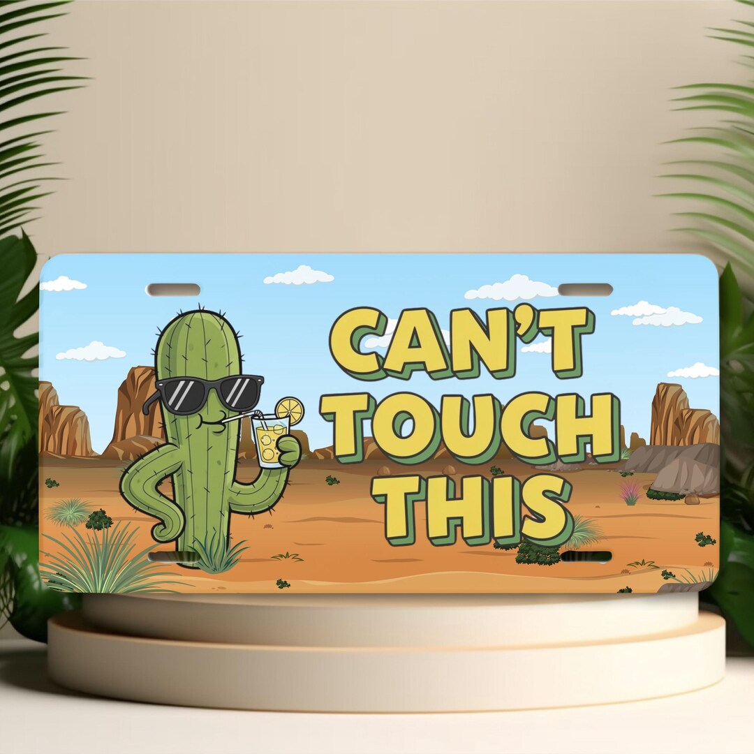 Funny Cactus License Plate, Desert Car Decor - Etsy
