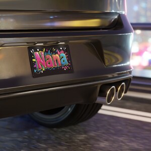 Nana Colorful Graffiti Style Car Vanity Plate, Vibrant Nana License ...