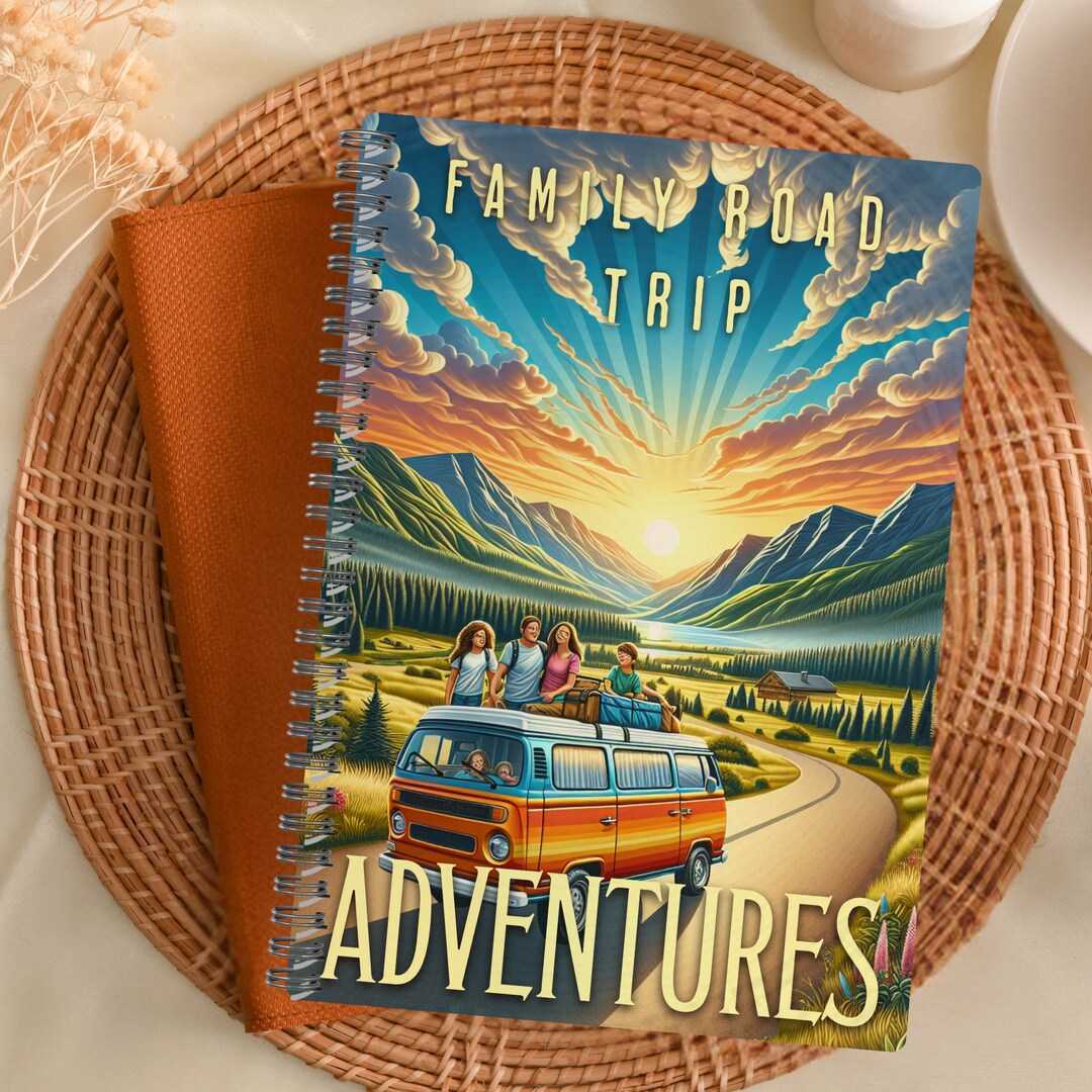 Family Road Trip Adventures Notebook, Spiral Bound Ruled Line Notebook ...