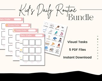 Printable Morning Routine Chart, EDITABLE NAME, Pink, Girl, DAILY ...