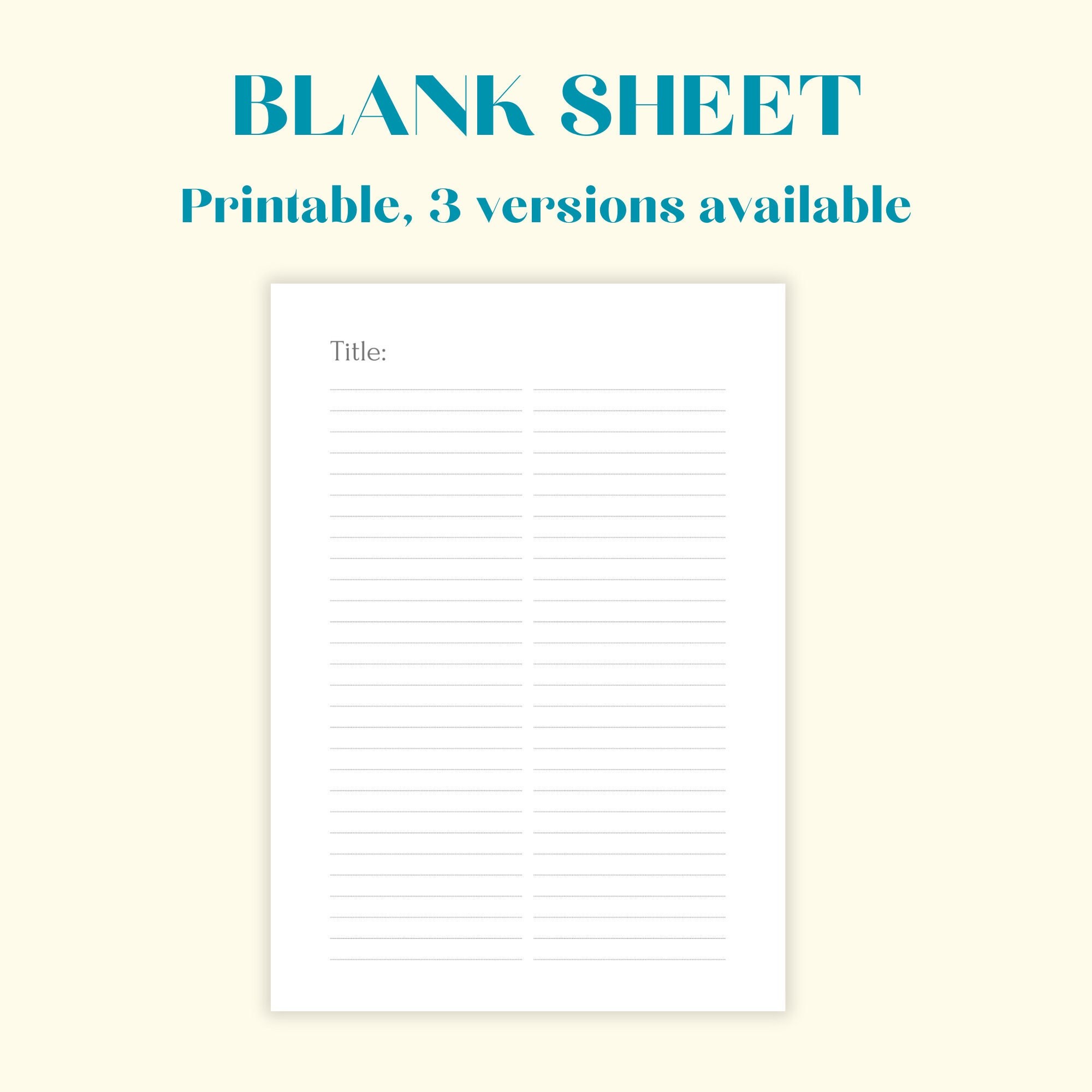 Printable Blank To-do List Planner A4 PDF Digital Product - Etsy