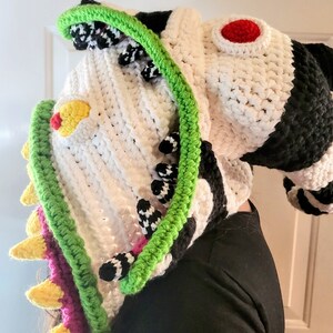Worm Hat Hood, Crochet, Costume, Halloween, Handmade, Crochet, Toothy ...