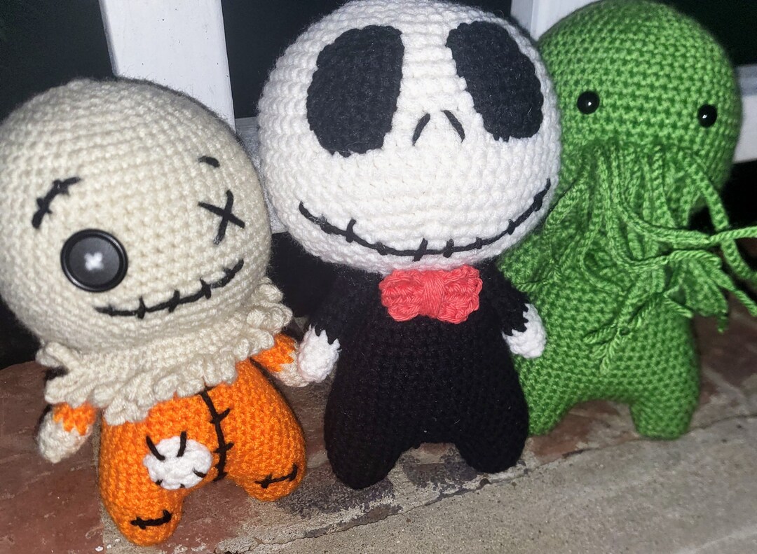 Crochet Horror Icon Dolls, Halloween, Slasher Icon, Pumpkin, Sea God ...