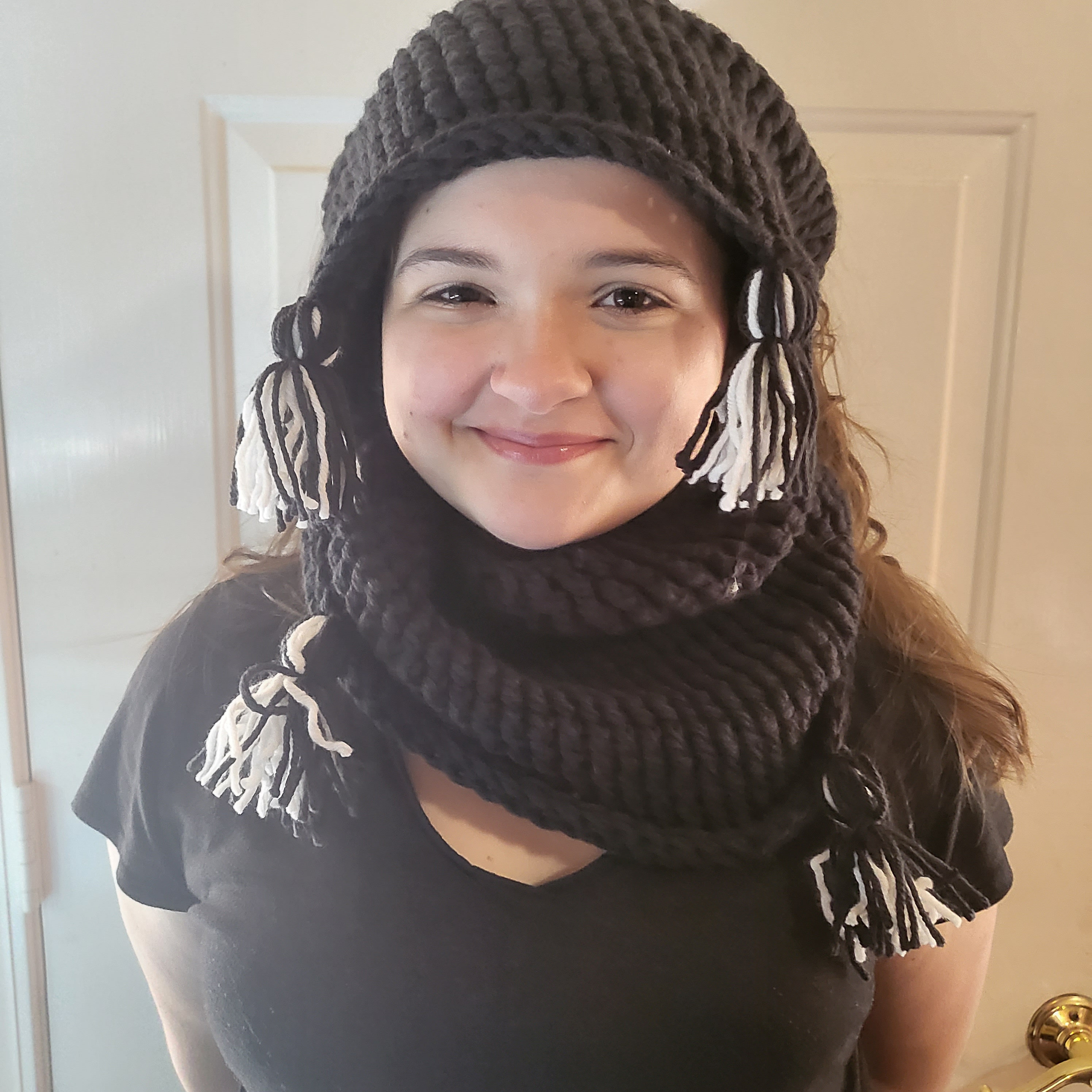 Goth Snood Enid Snood Wednesday Addams Scarf Crochet - Etsy