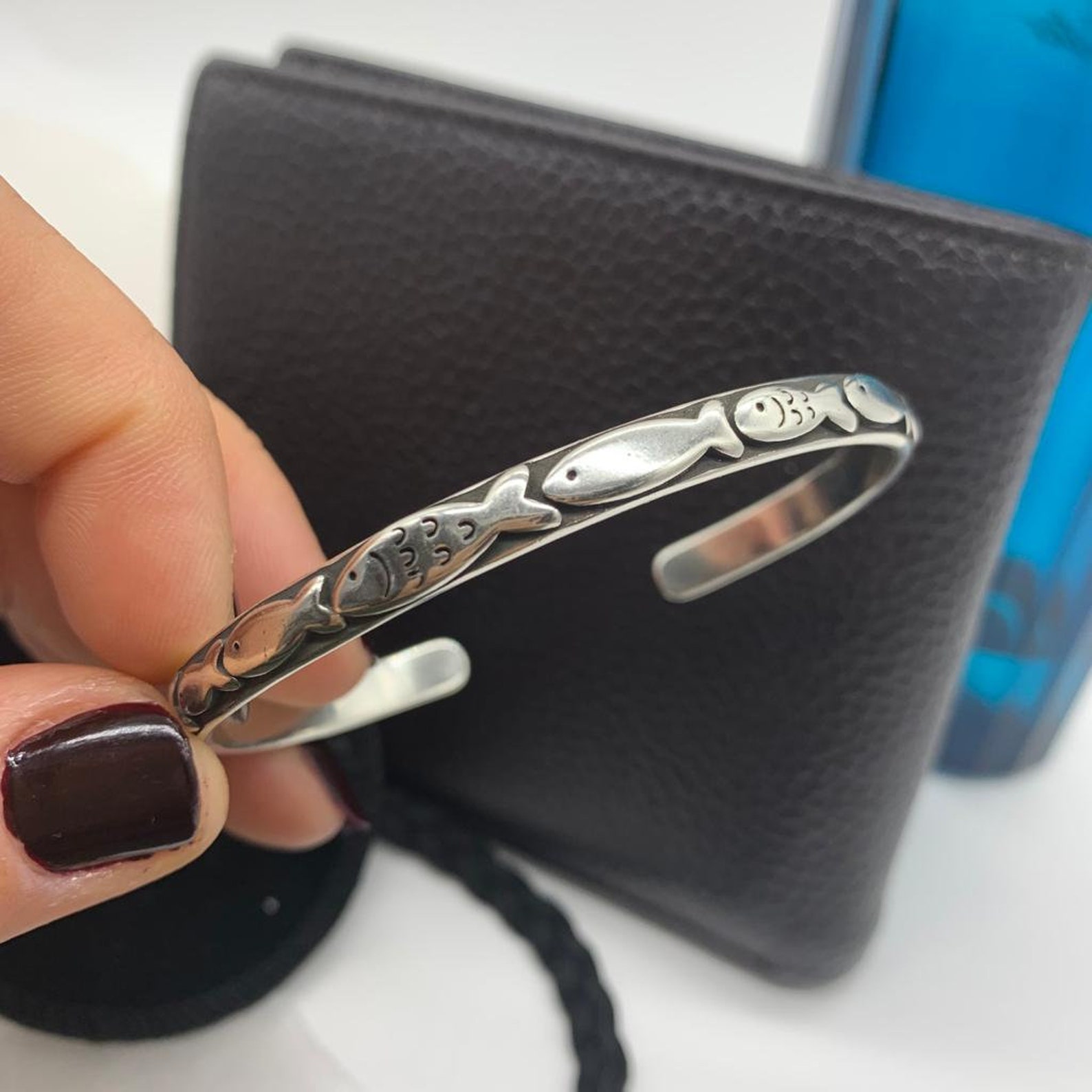 Silver Simple Adjustable Fish Cuff Bangle-fish Lovers Sealife Bracelet ...