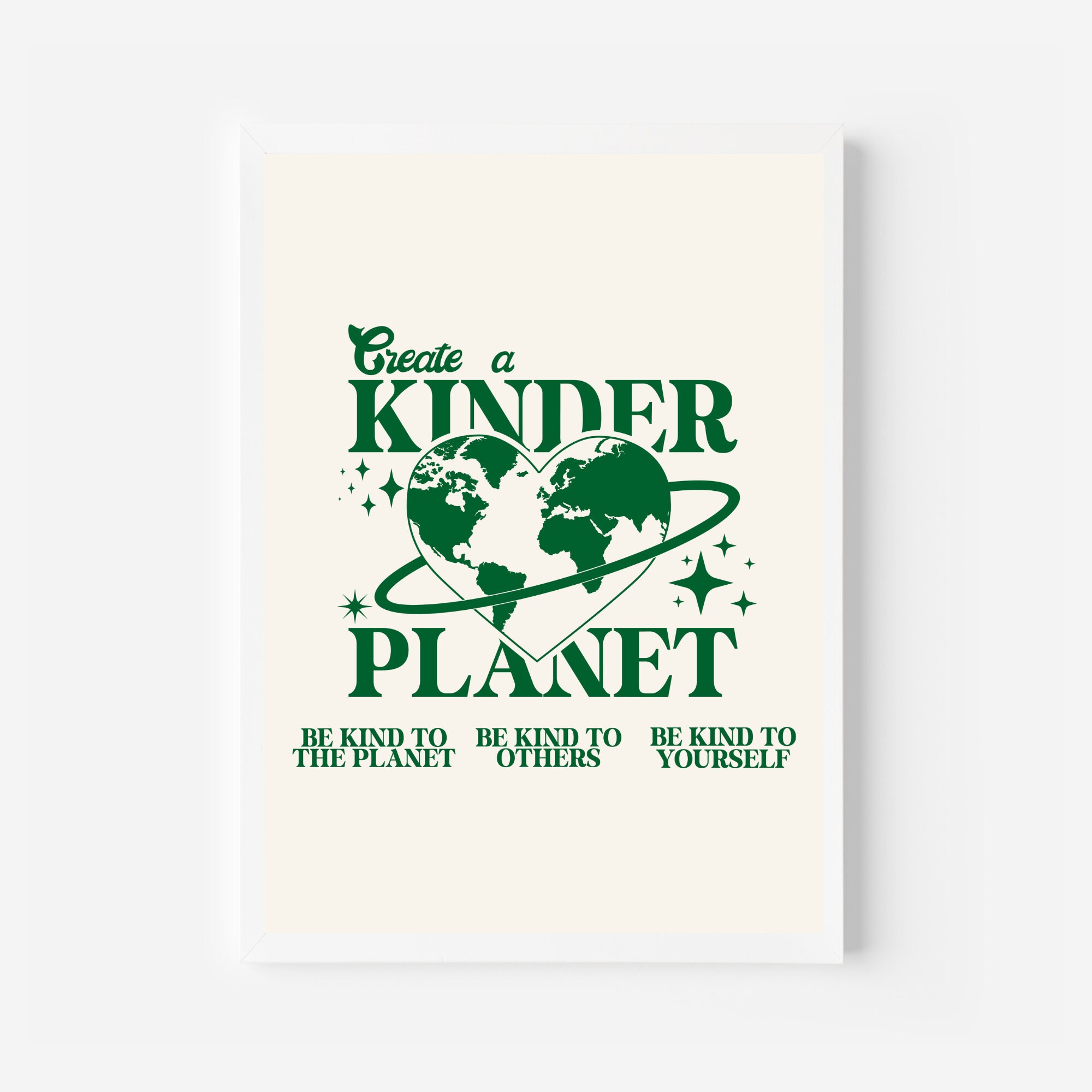 Kinder Planet Love Word Art, Quotes About Life Preppy Wall Art, Self ...
