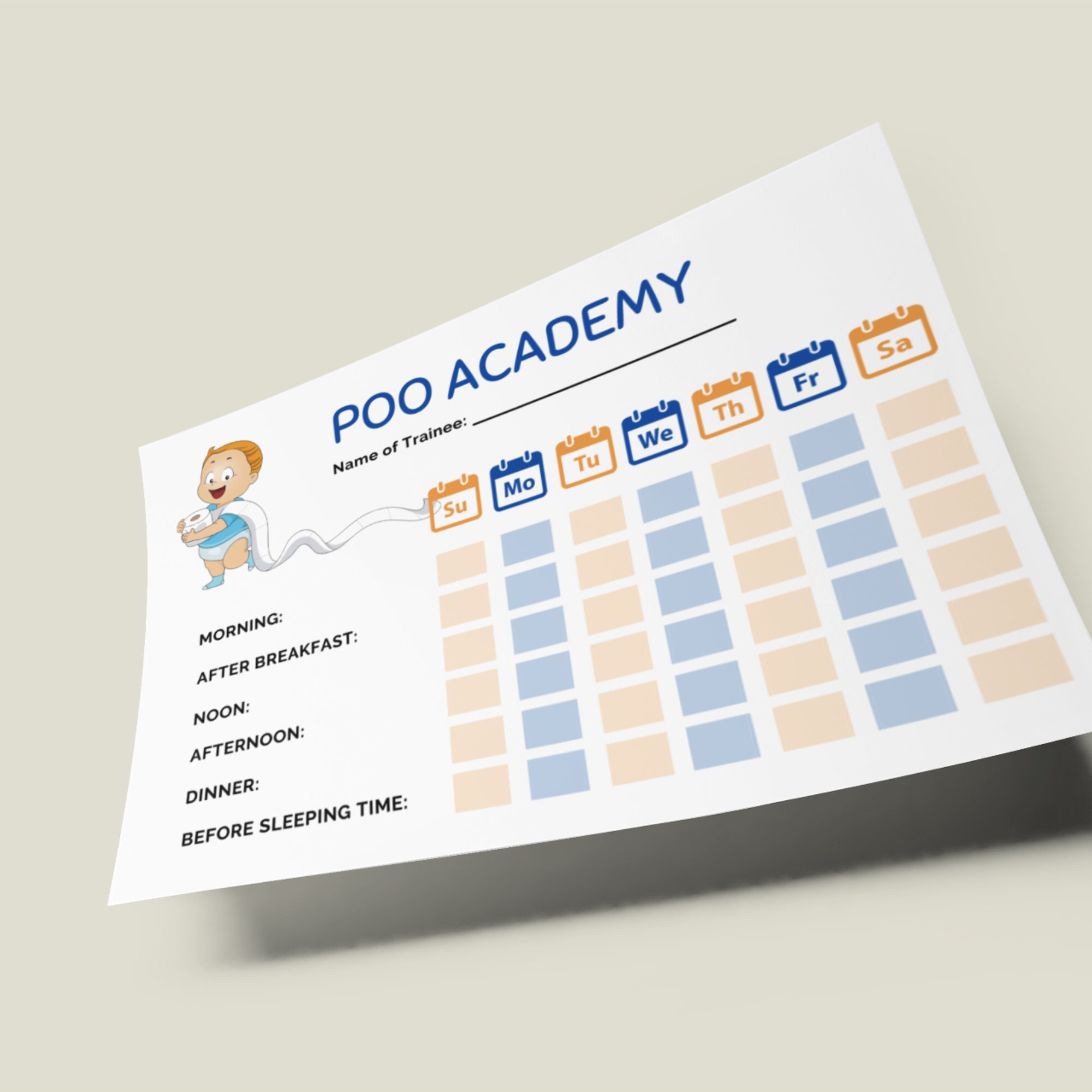 Boys Potty Training Chart, Goal Tracker, Behavior Chart, Kids Routine ...