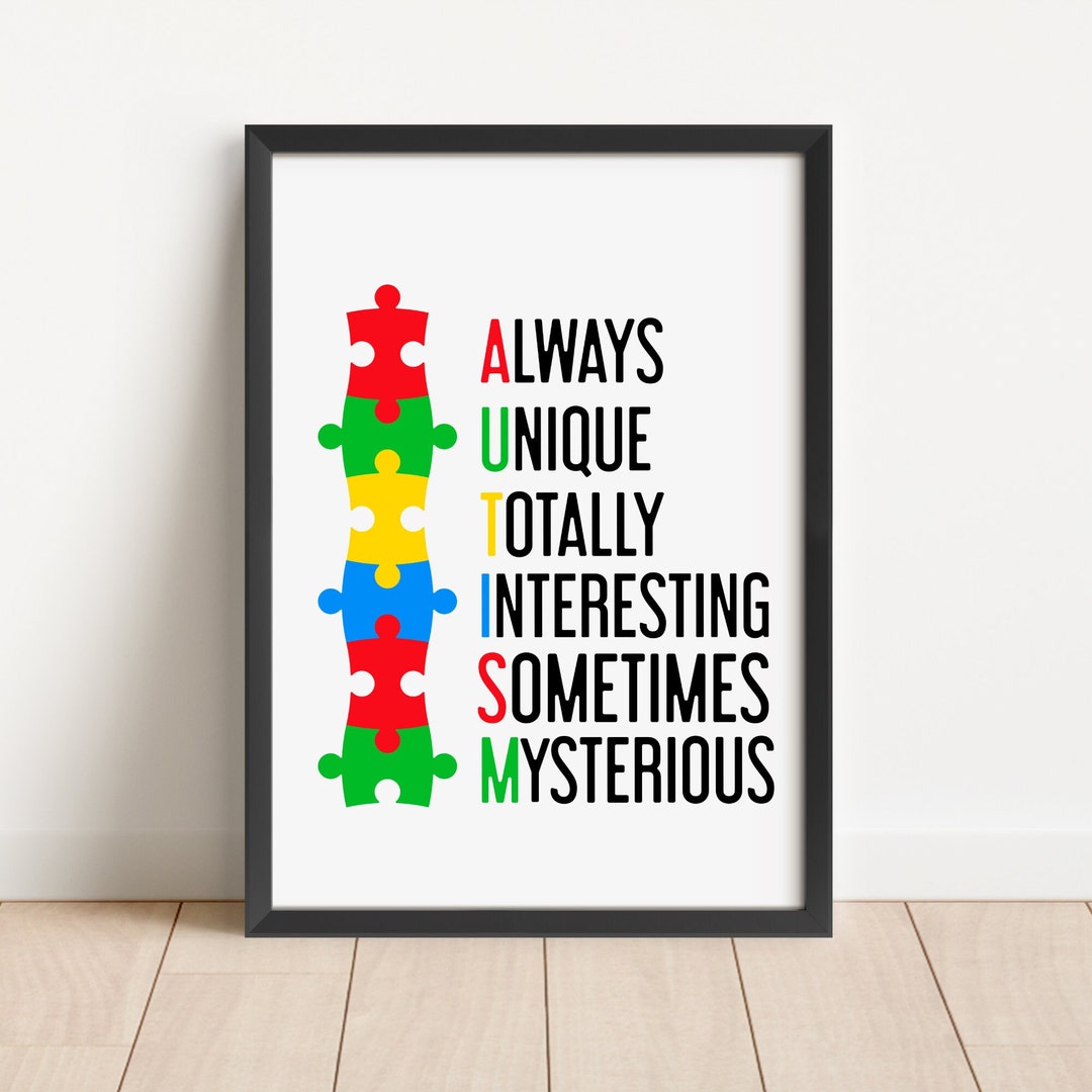Autism Acceptance Wall Print, Quotes About Life, Autism Pictures for ...