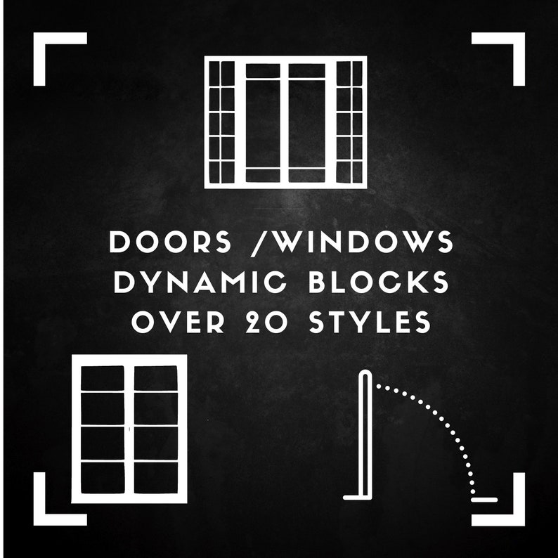 CAD Door / Window Blocks for Architectural & Interior Design Over 20 ...