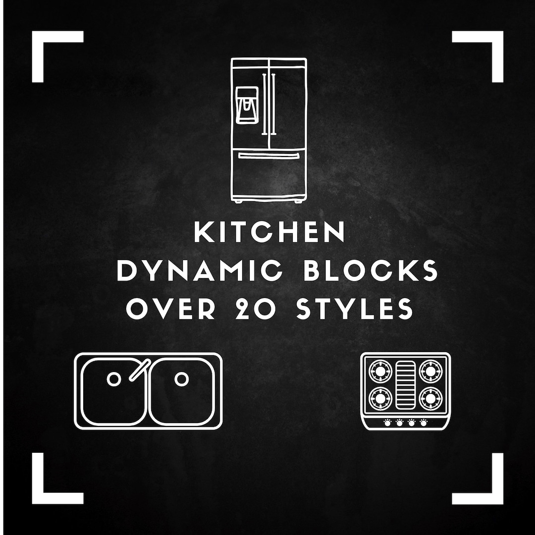 CAD Kitchen Blocks for Architectural & Interior Design Over 20 Styles ...
