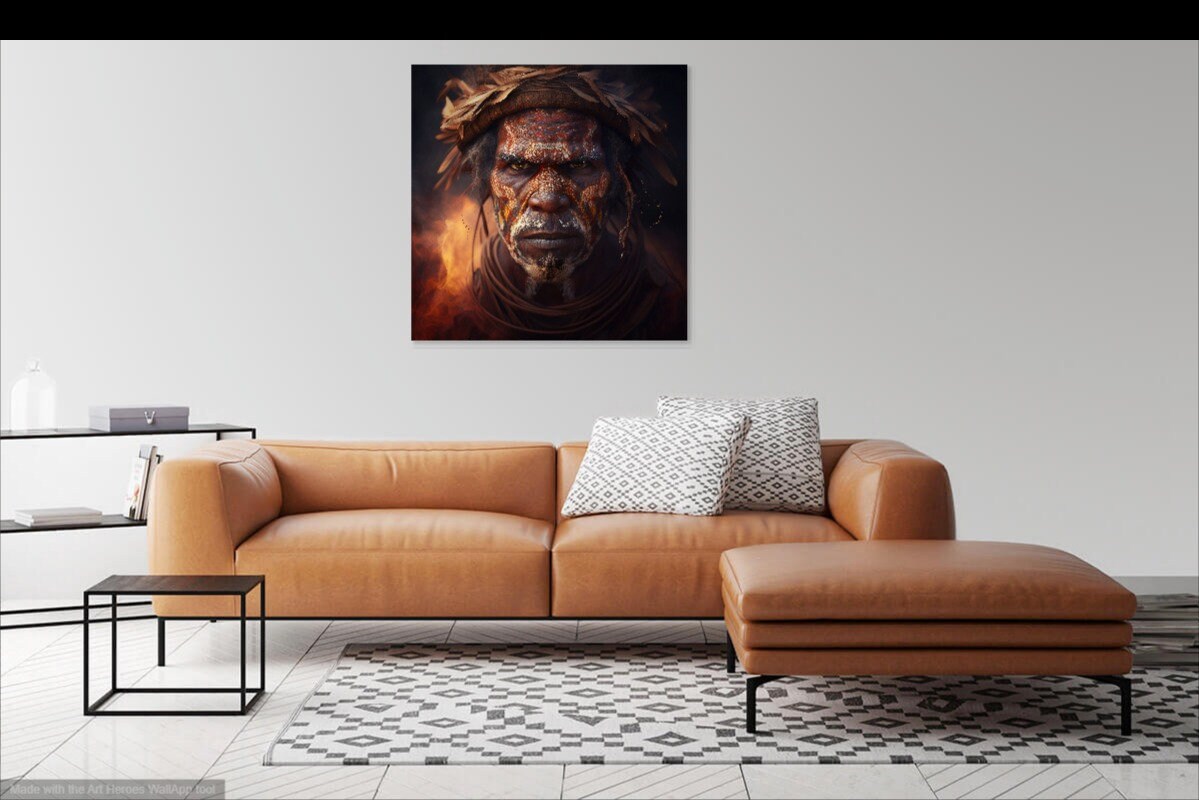 Australian Aboriginal Shaman, Machine Learning Generated Ai Image File ...