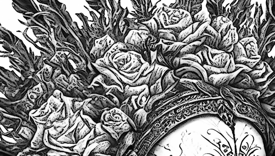 La Catrina Angel Day of the Dead Coloring Sheet Adult - Etsy