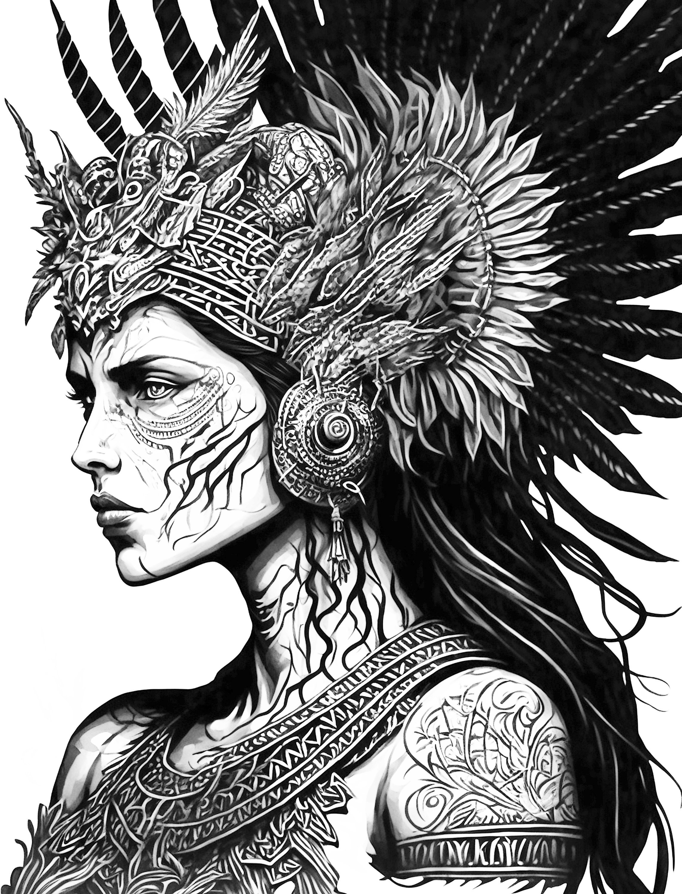 Female Mayan Warrior