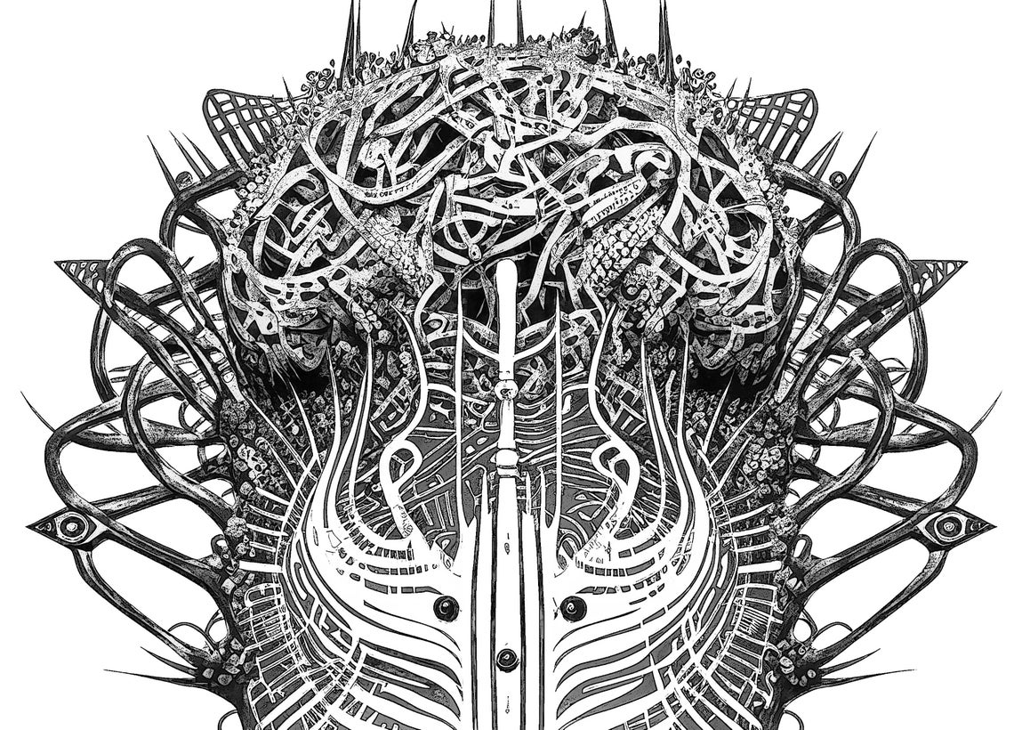Grayscale Ancient Future African King Coloring Sheet, AI Generated ...